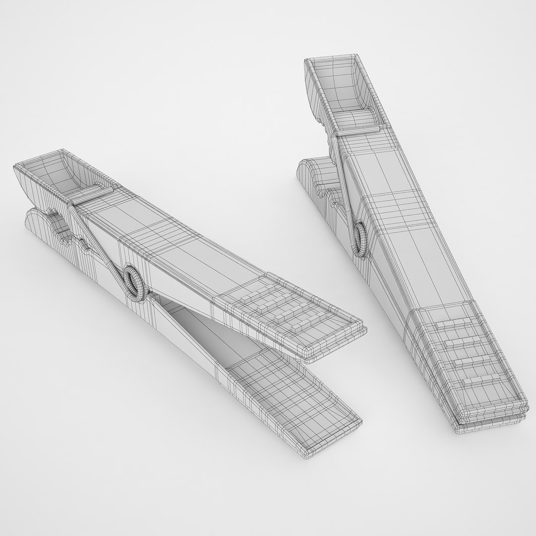 3D Plastic Clothespin Clothes Model - TurboSquid 1366121