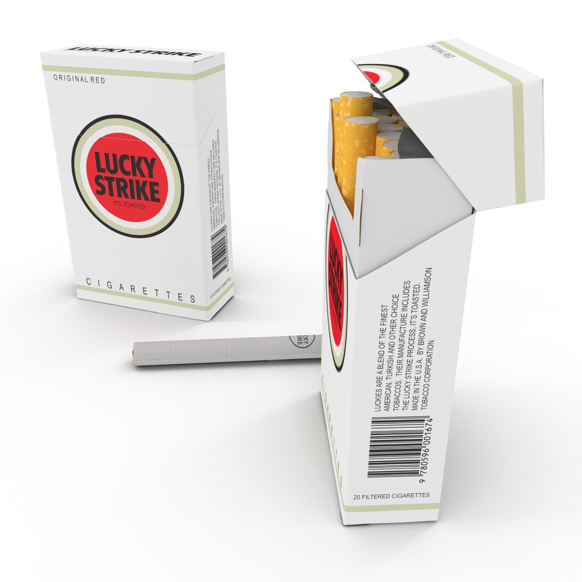 3d cigarettes lucky strike