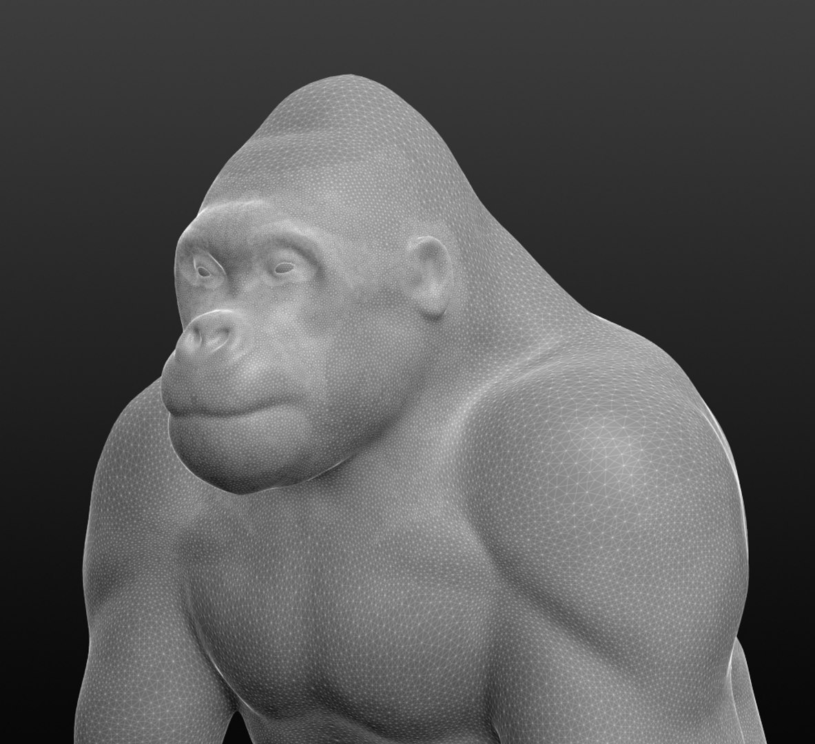 Gorilla Base Mesh 3D - TurboSquid 1412268