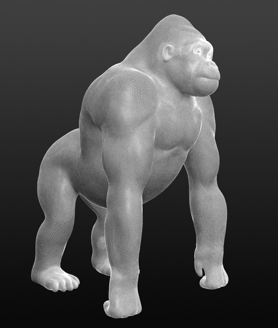 Gorilla Base Mesh 3D - TurboSquid 1412268