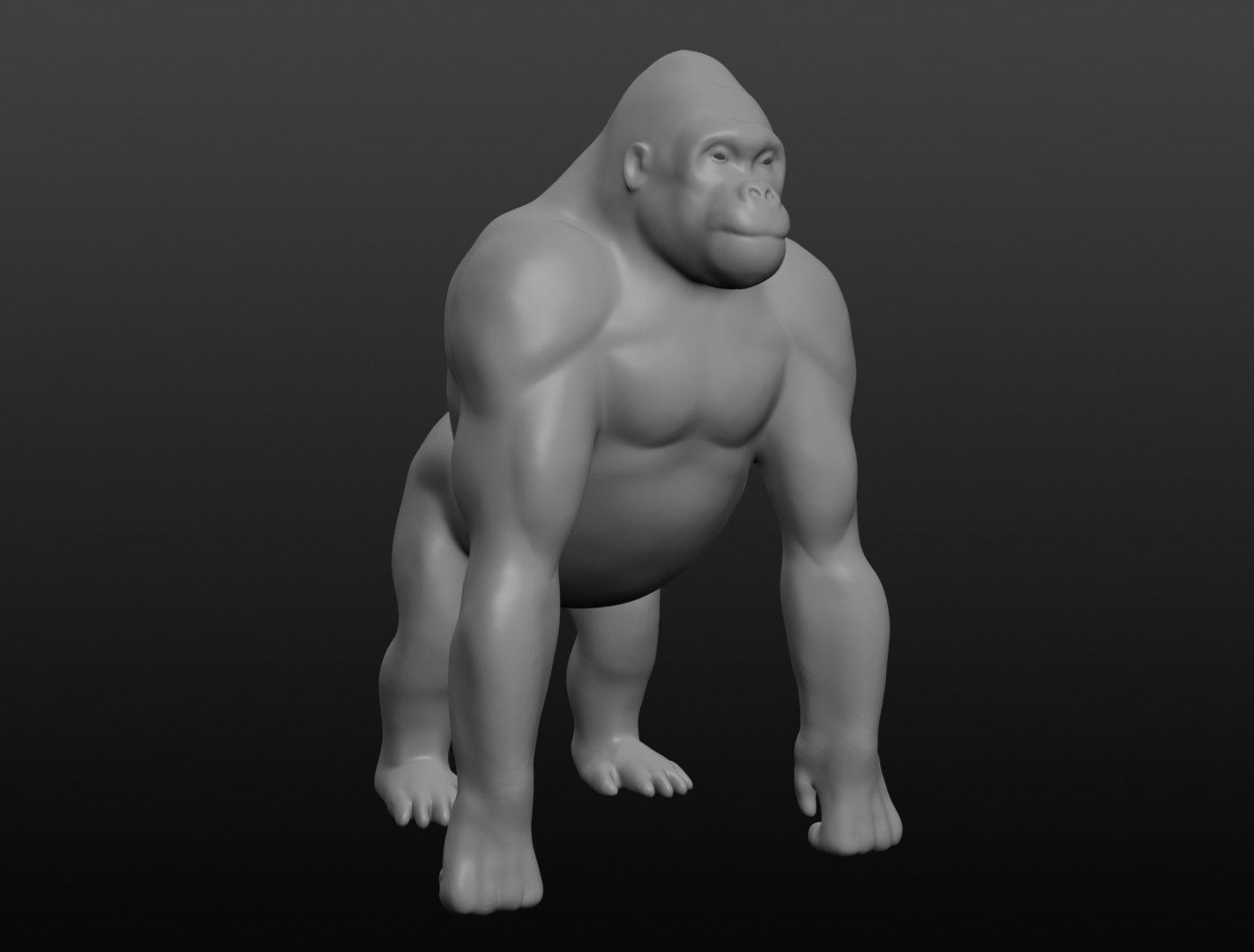 Gorilla Base Mesh 3D - TurboSquid 1412268