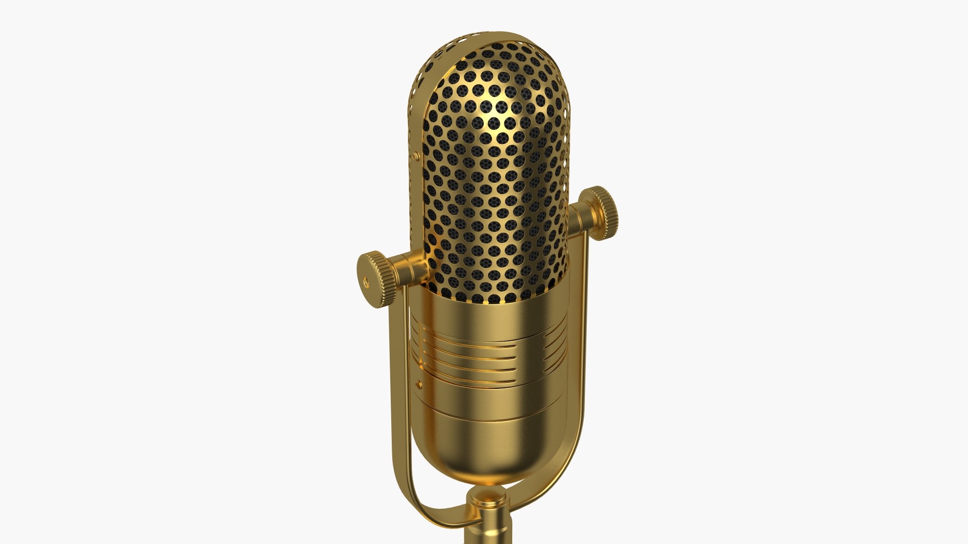 3D Microphone V2 Gold - TurboSquid 2099282