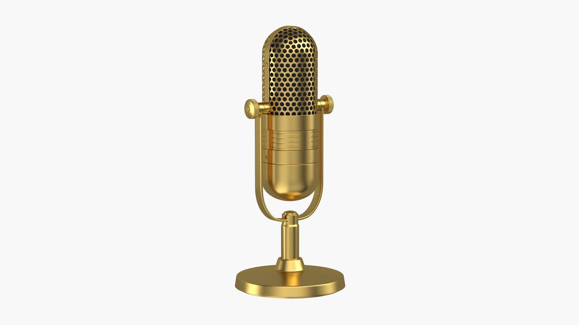 3D Microphone V2 Gold - TurboSquid 2099282