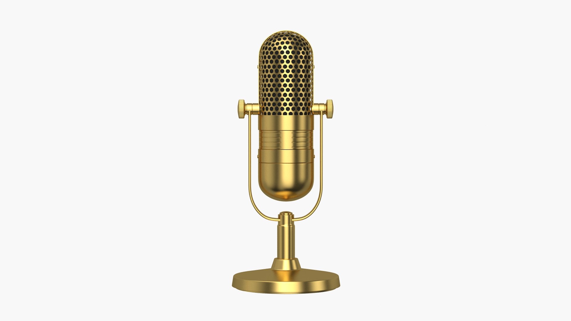 3D Microphone V2 Gold - TurboSquid 2099282