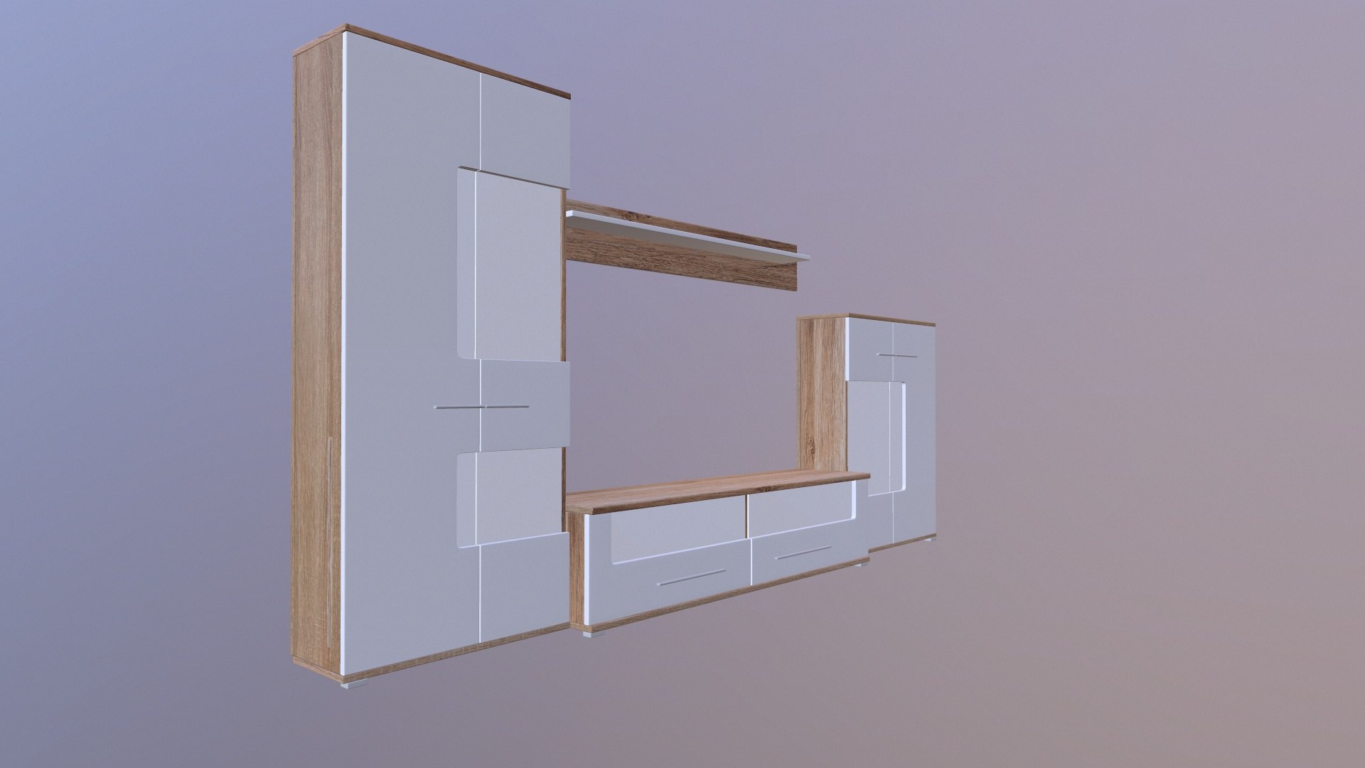 Wall Display Unit 3D - TurboSquid 2160100