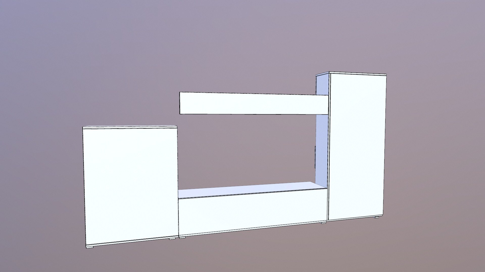 Wall Display Unit 3D - TurboSquid 2160100