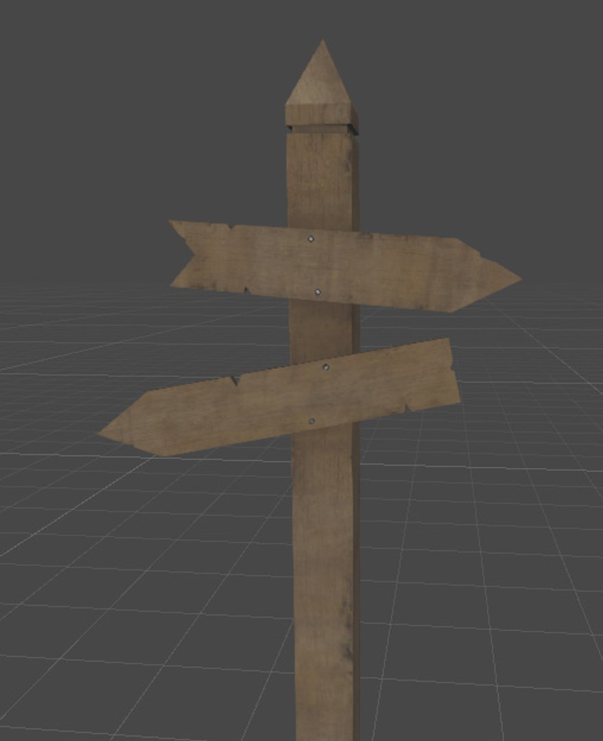 Wooden sign 3D model - TurboSquid 1786972