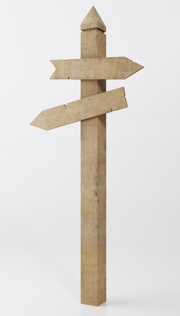 Wooden sign 3D model - TurboSquid 1786972