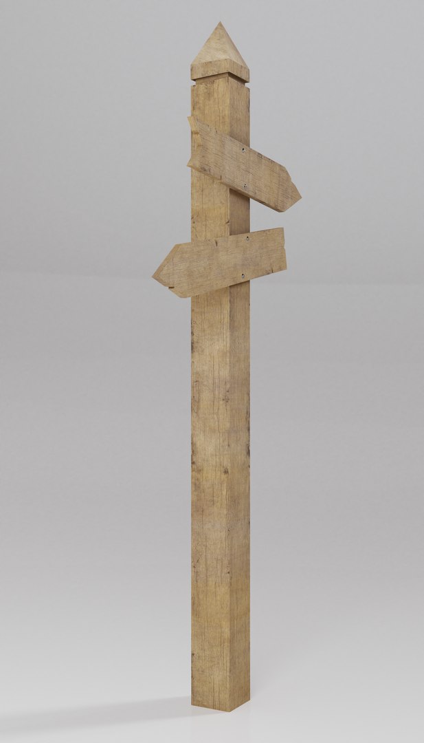 Wooden sign 3D model - TurboSquid 1786972