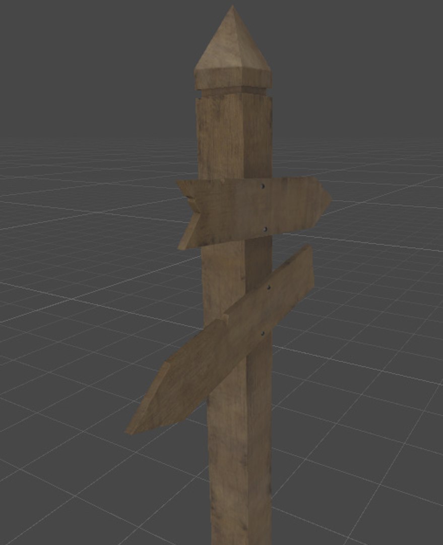 Wooden sign 3D model - TurboSquid 1786972