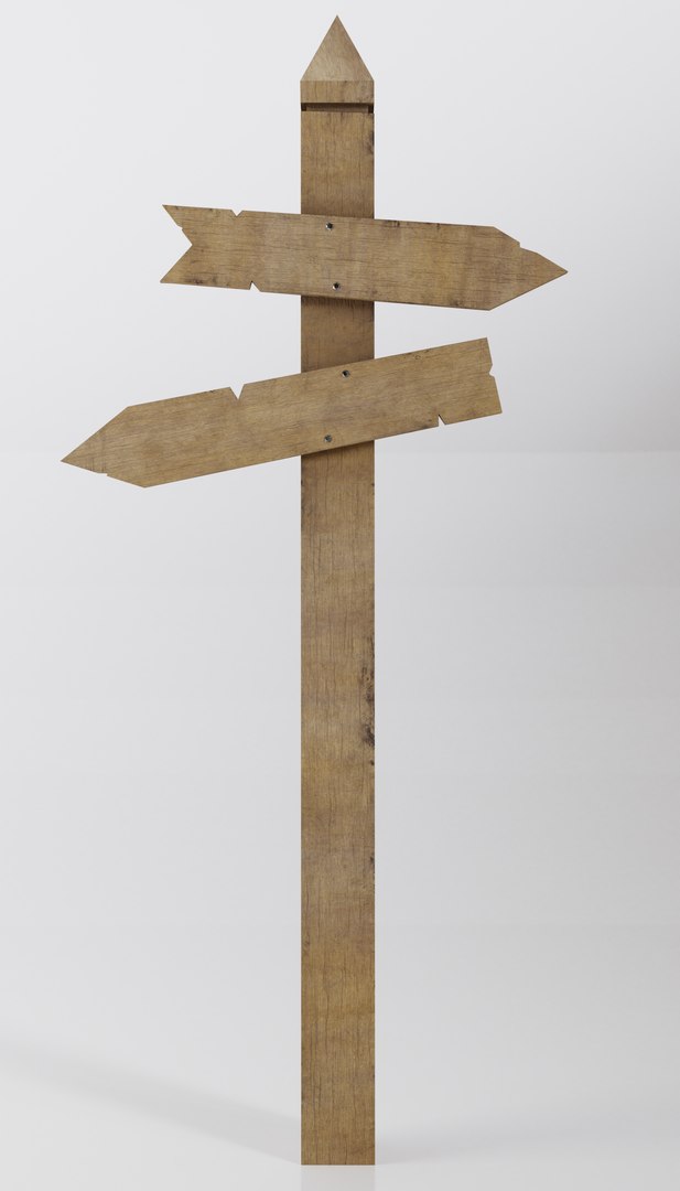 Wooden sign 3D model - TurboSquid 1786972