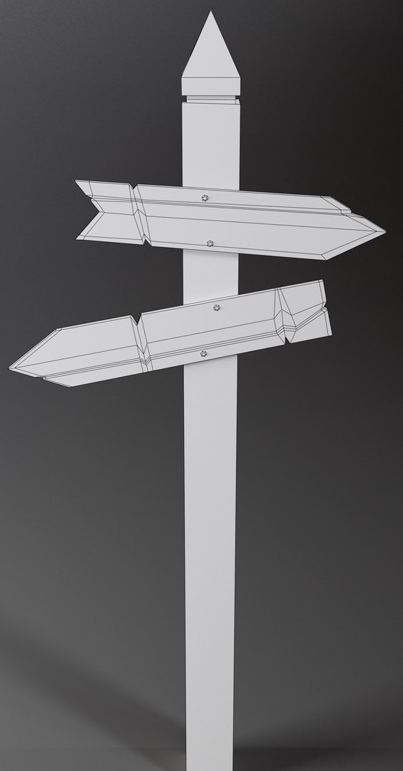 Wooden sign 3D model - TurboSquid 1786972