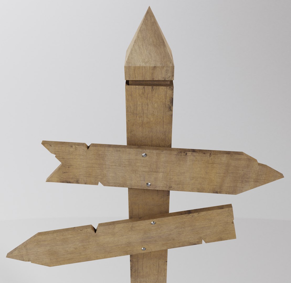 Wooden sign 3D model - TurboSquid 1786972