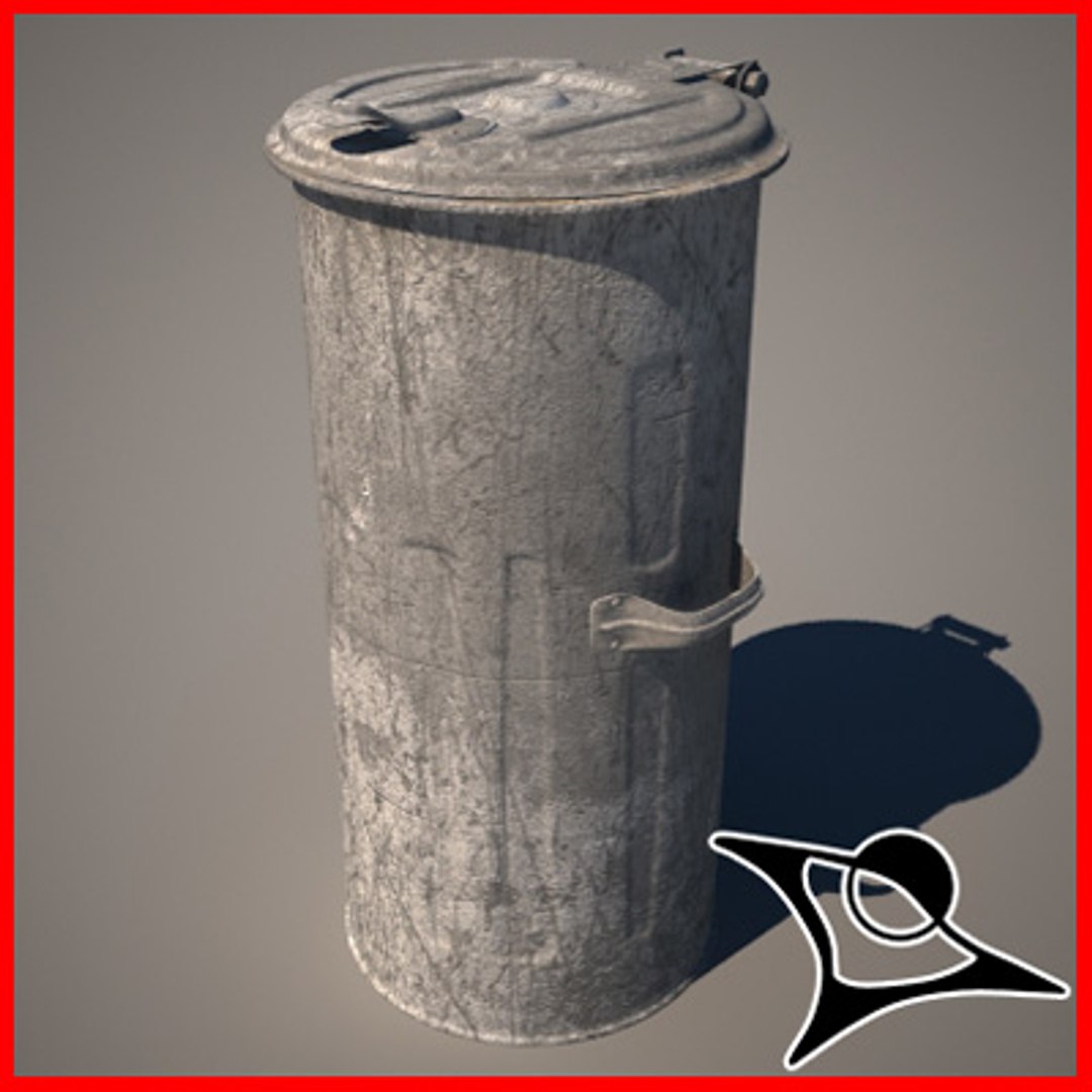 Bin Dustbin Metal 3d Model