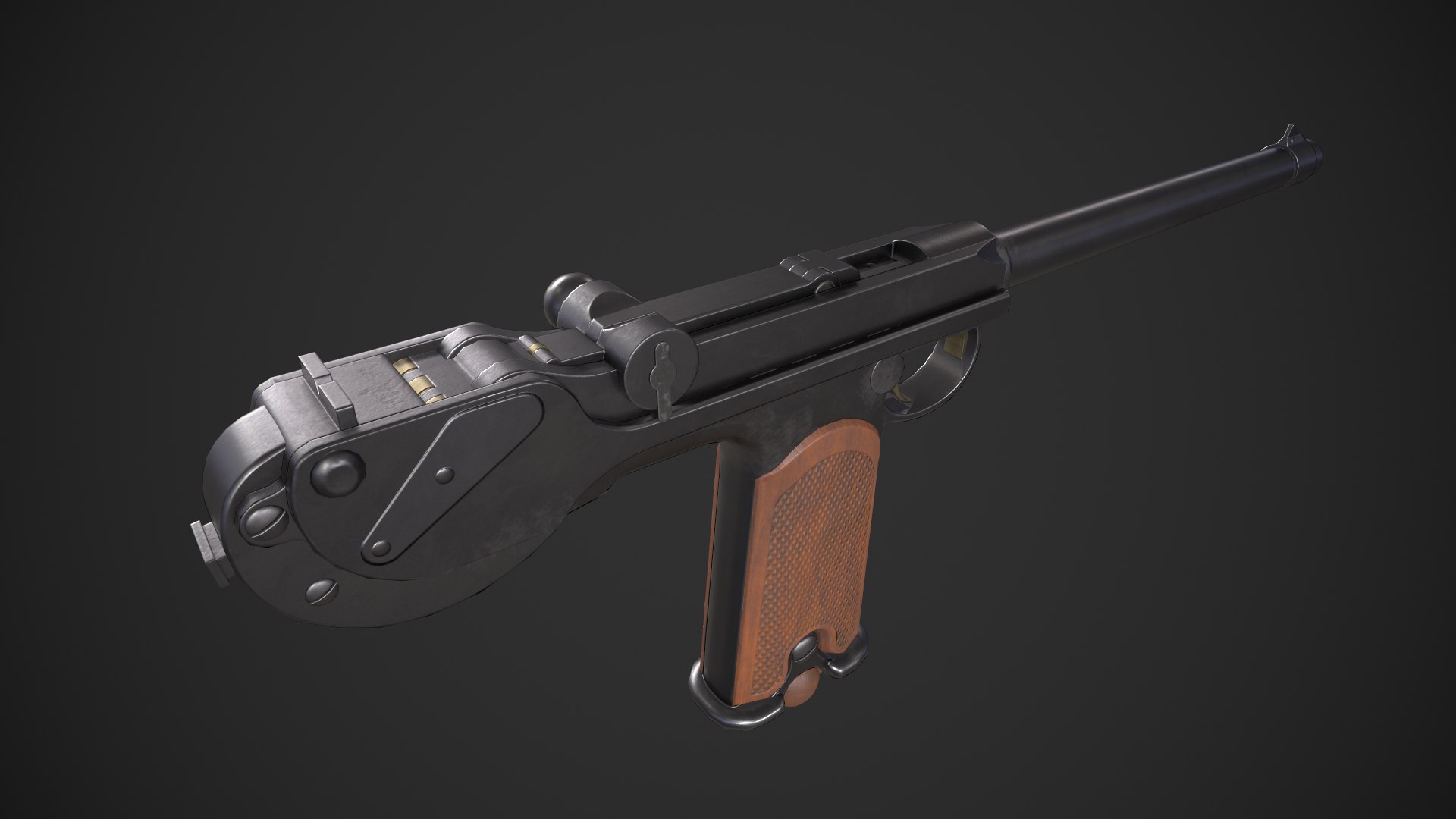 Borchardt C93 Pistol 3D Model - TurboSquid 2103258