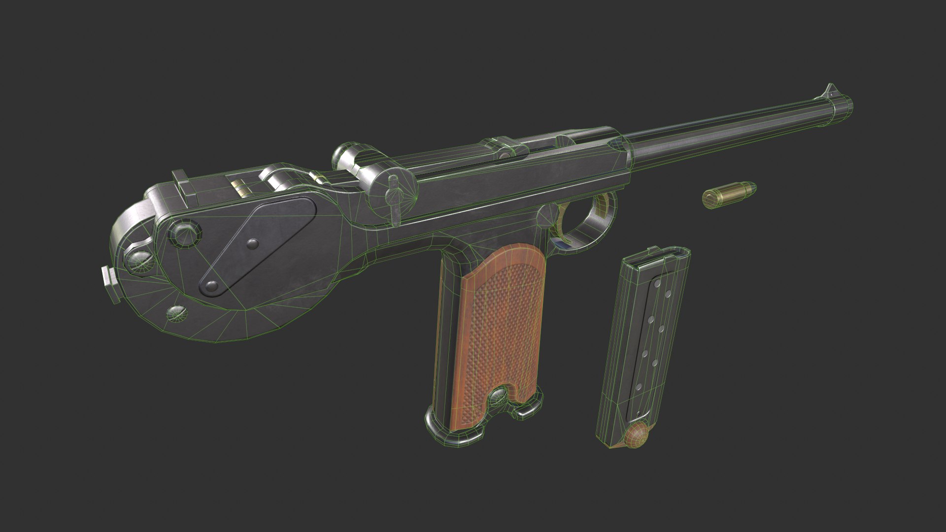Borchardt C93 Pistol 3D Model - TurboSquid 2103258