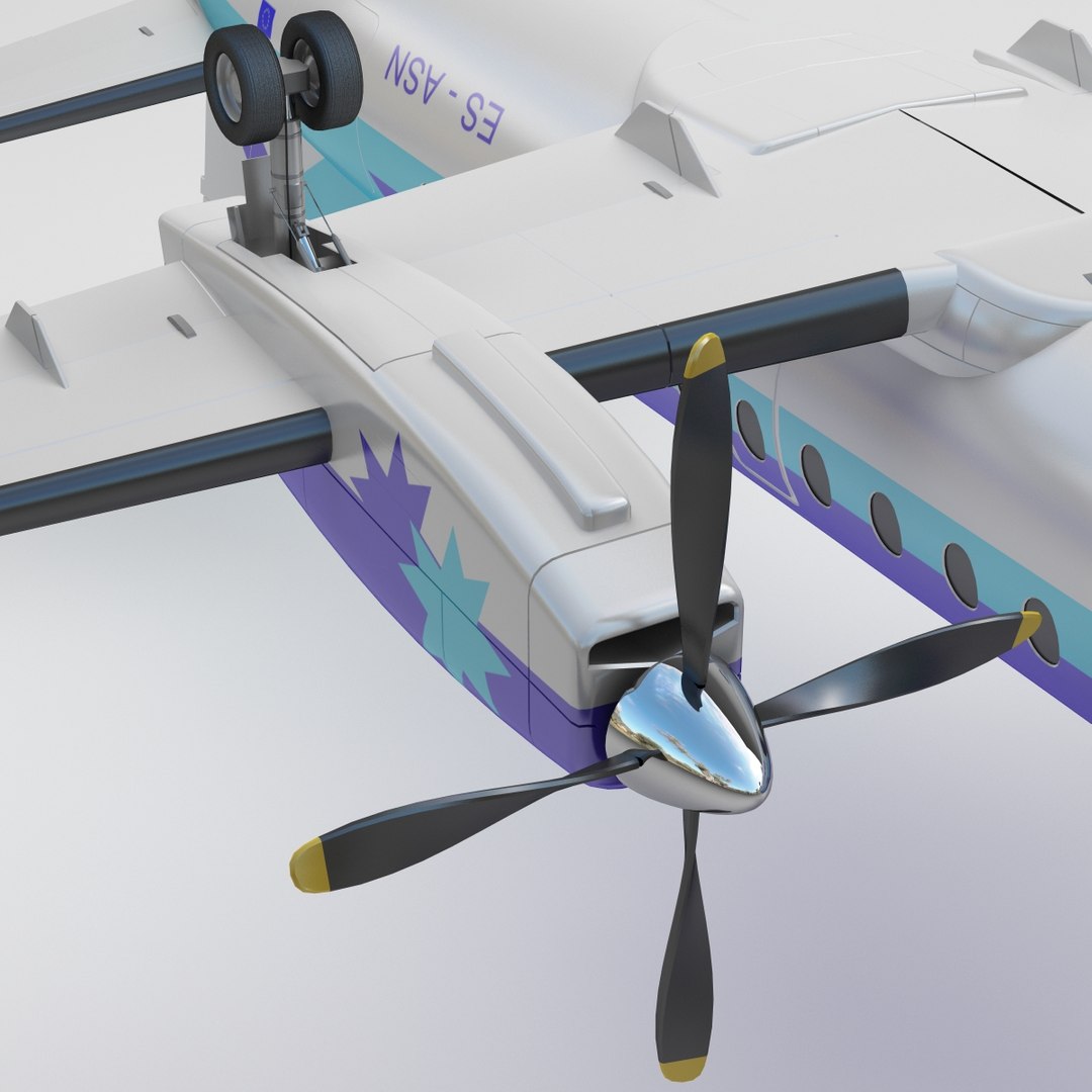 3d Model Passenger Aircraft Saab 340