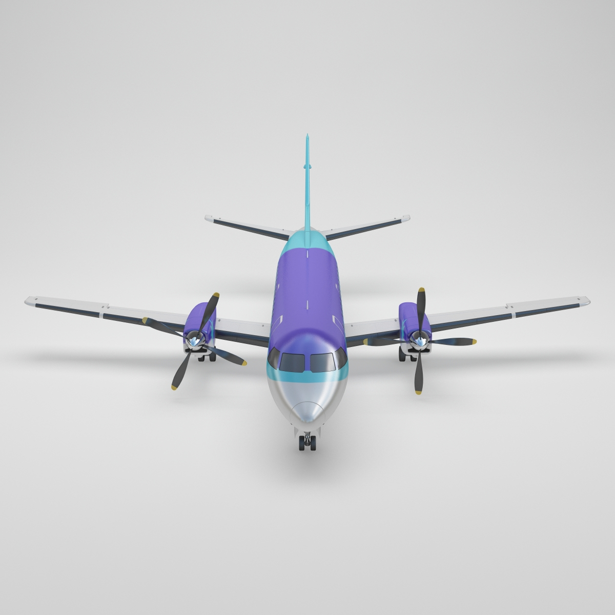 3d model passenger aircraft saab 340