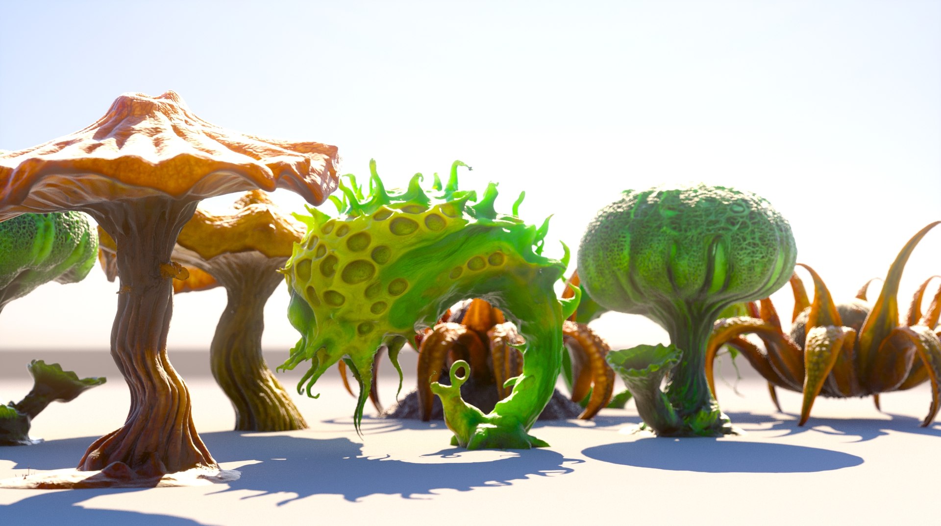 3D Alien Plants Pack Model - TurboSquid 2403752