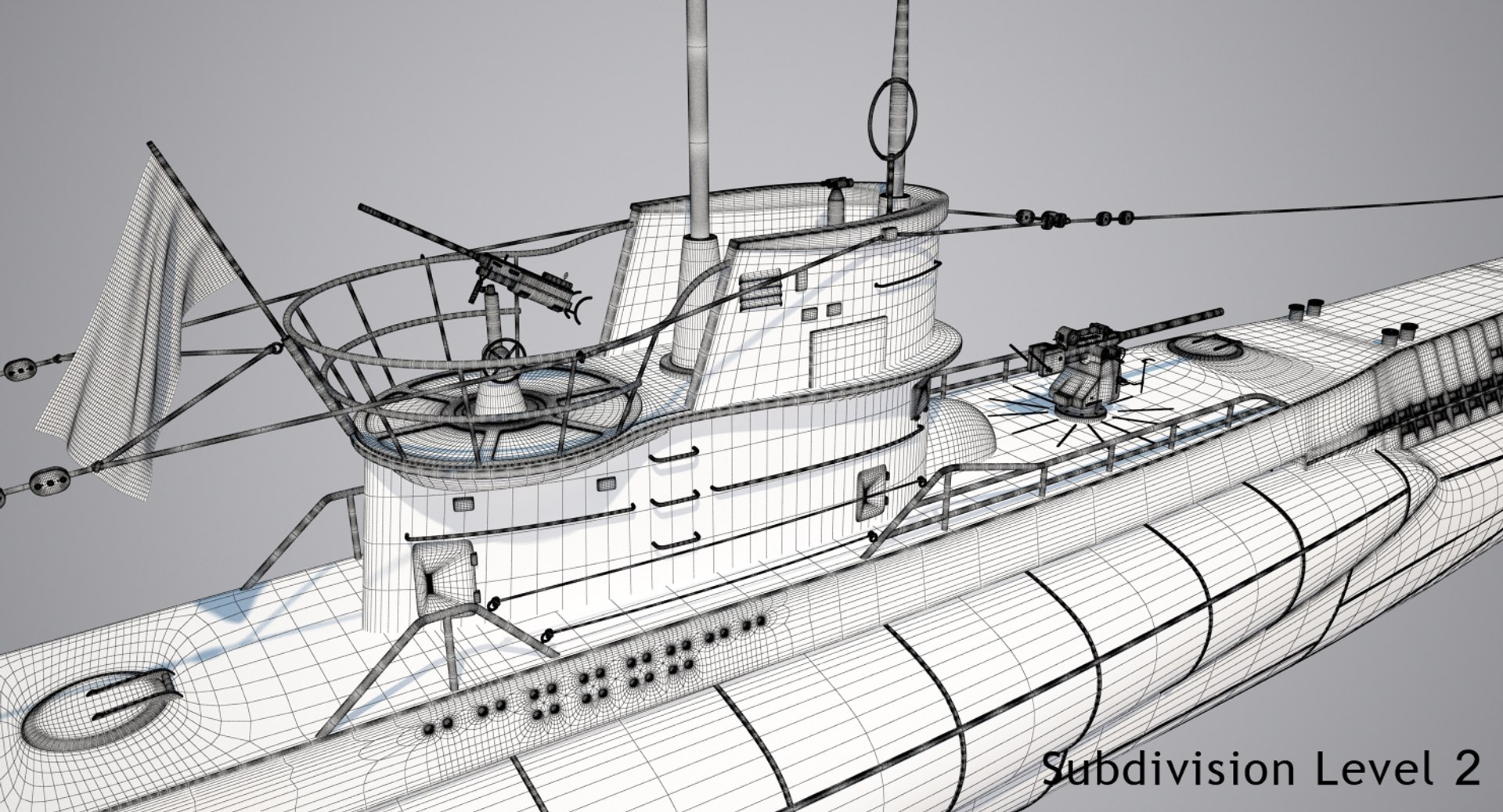 3D Model U-boat Type Viic U - TurboSquid 1165110