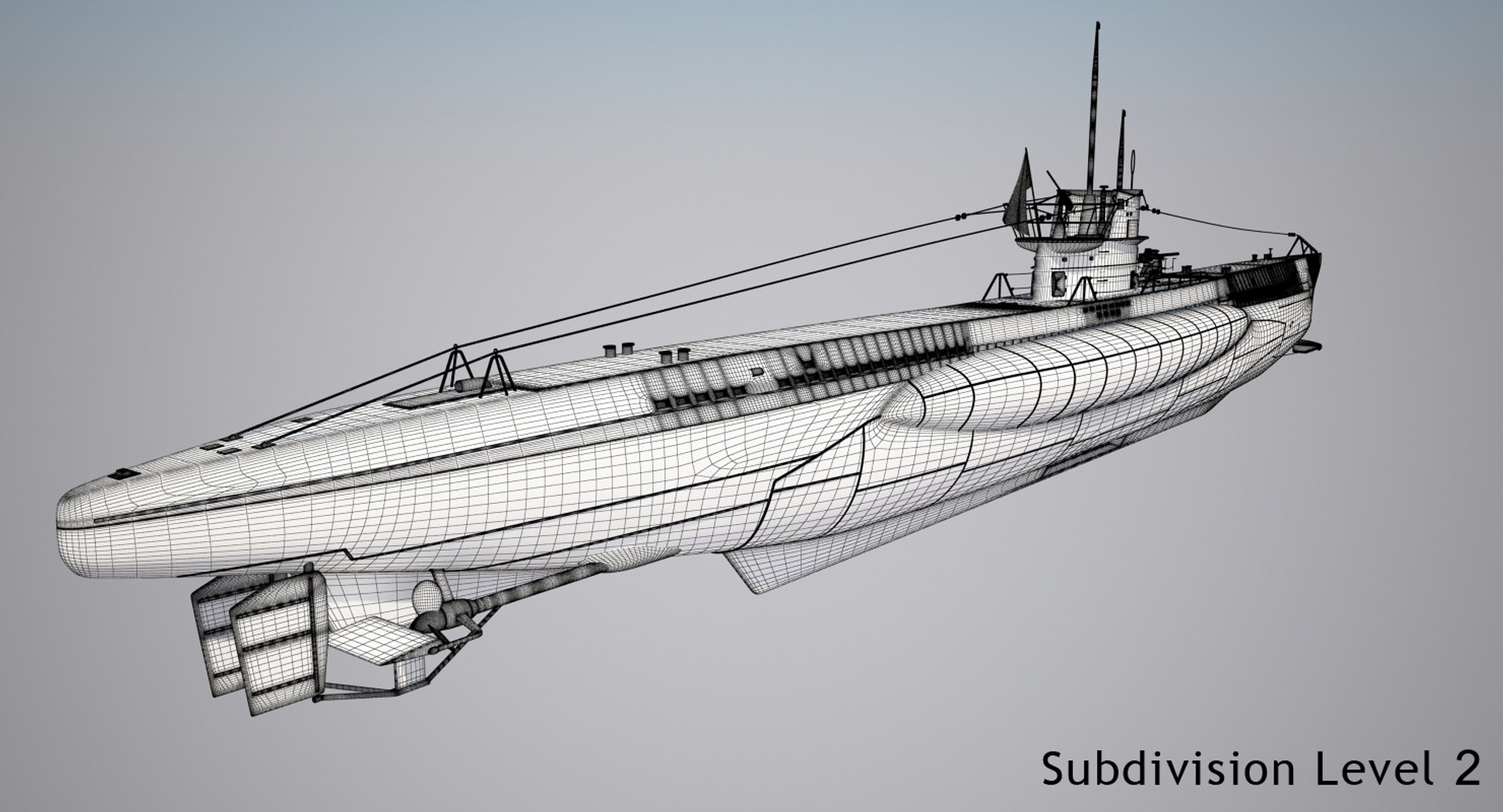 3D Model U-boat Type Viic U - TurboSquid 1165110