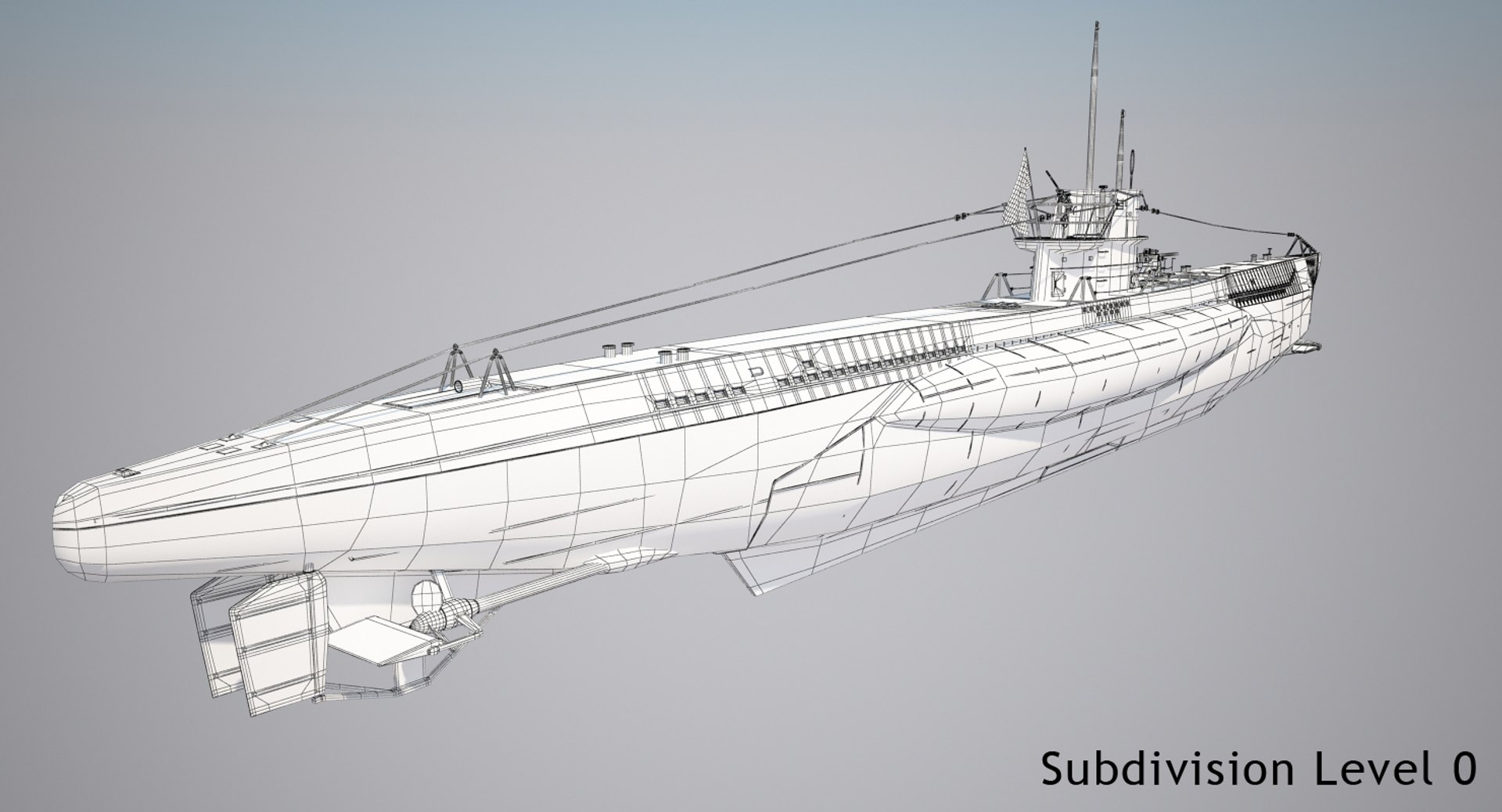 3D Model U-boat Type Viic U - TurboSquid 1165110