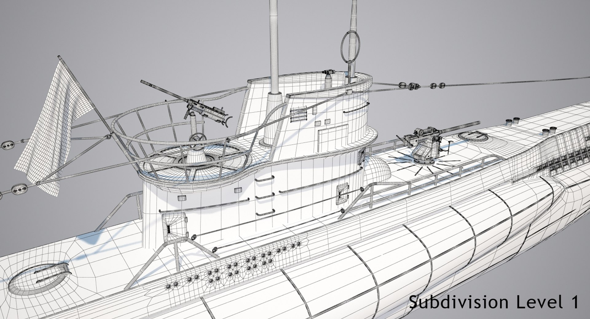 3D Model U-boat Type Viic U - TurboSquid 1165110