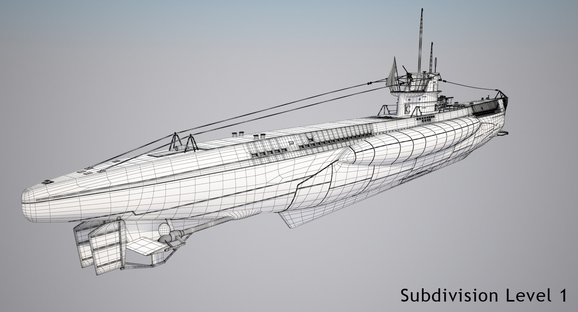 3D Model U-boat Type Viic U - TurboSquid 1165110