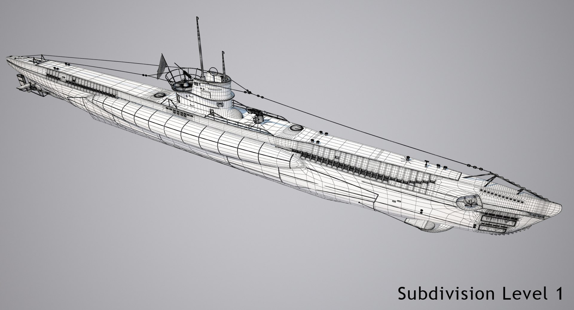 3D Model U-boat Type Viic U - TurboSquid 1165110