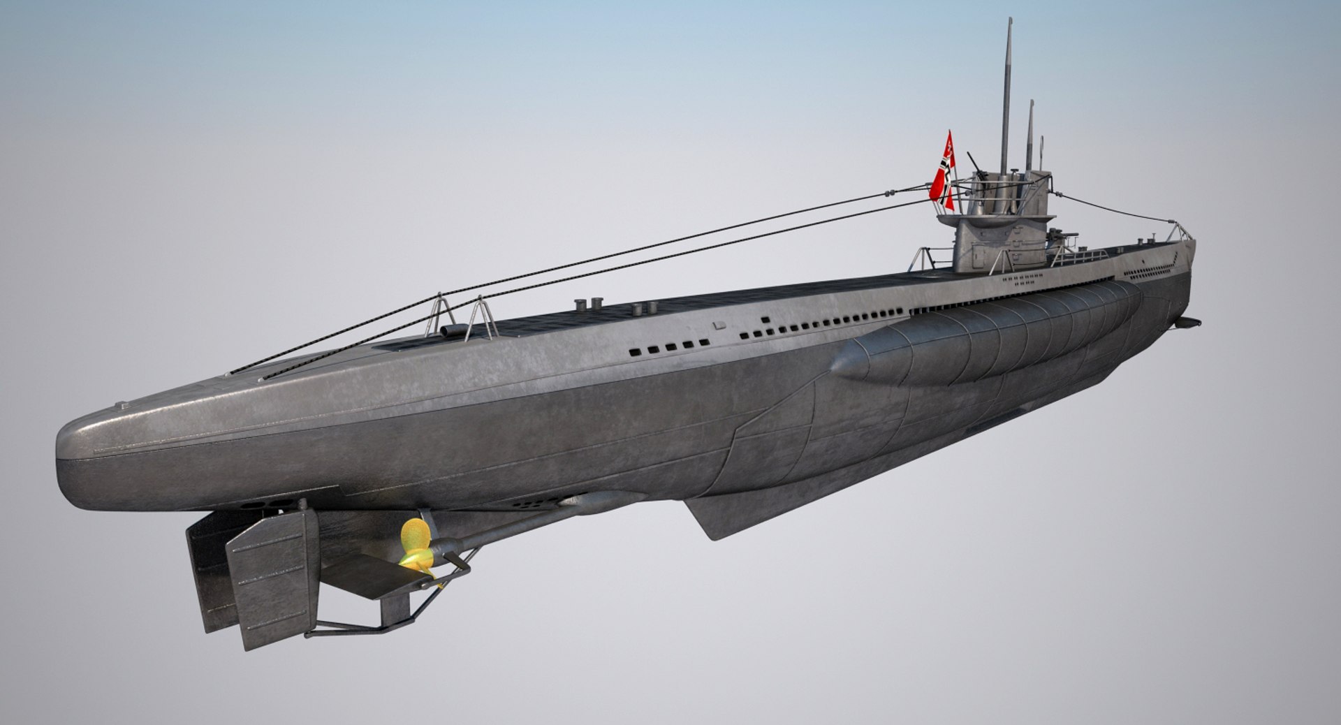 3D Model U-boat Type Viic U - TurboSquid 1165110