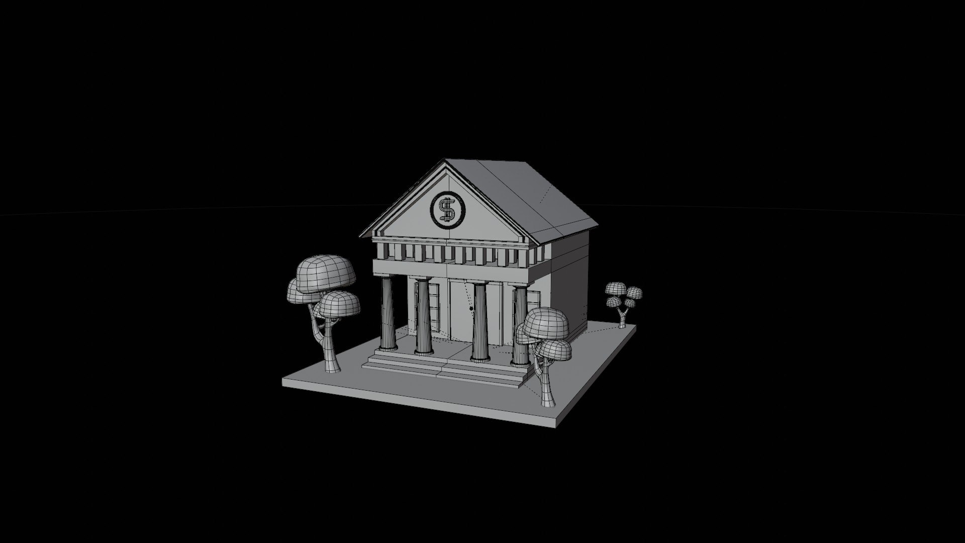3D Model Bank Building 3D Illustration - TurboSquid 2238342