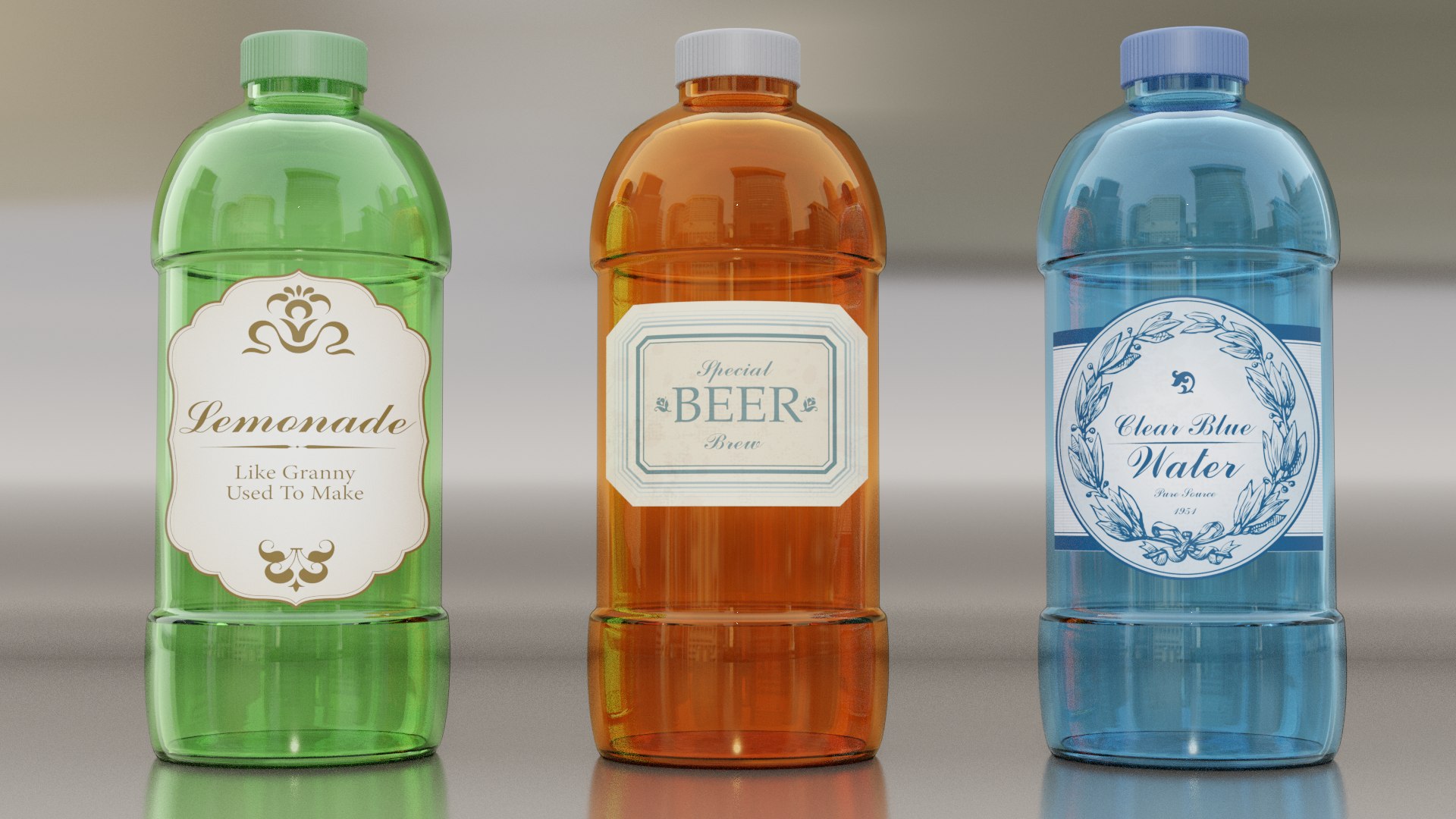 3D Generic Plastic Bottles Model - TurboSquid 1522367