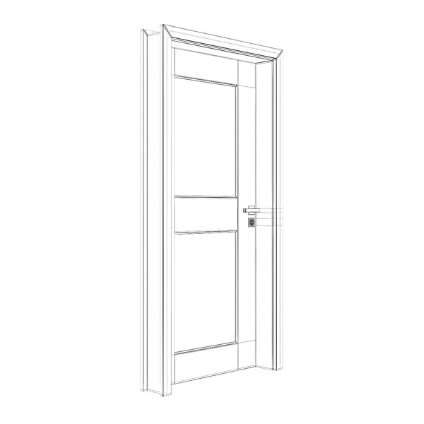 Wooden interior door 3D model - TurboSquid 1191367