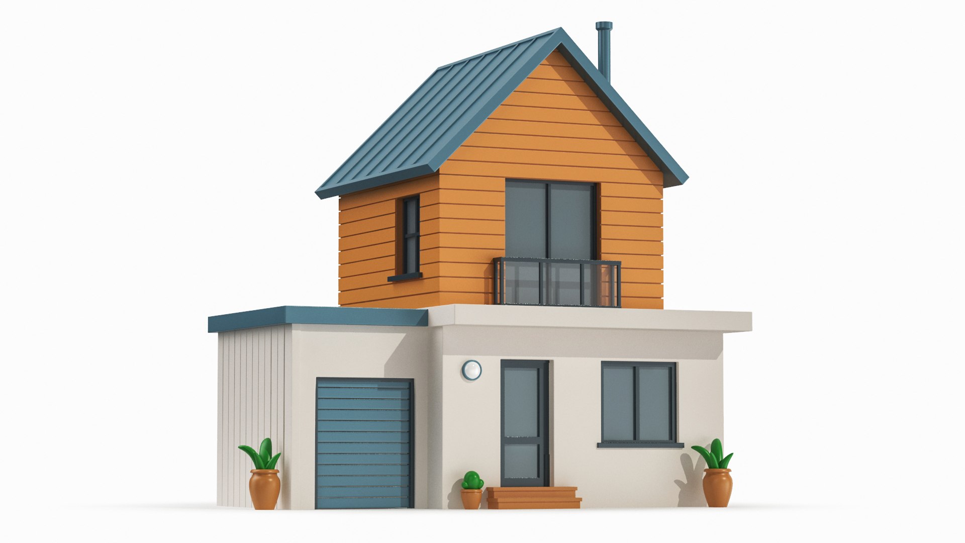 Cartoonish House Low Poly 3D Bundle 01 3D - TurboSquid 2516208