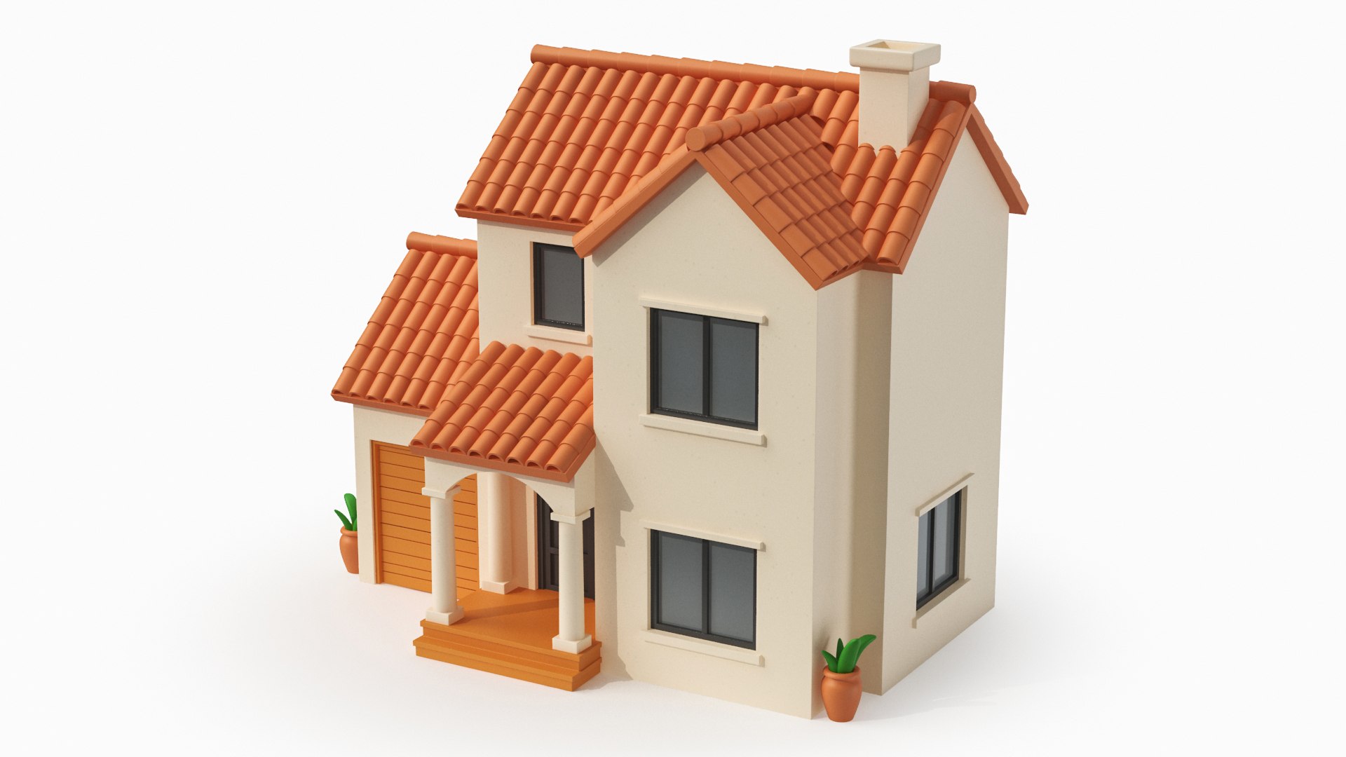 Cartoonish House Low Poly 3D Bundle 01 3D - TurboSquid 2516208