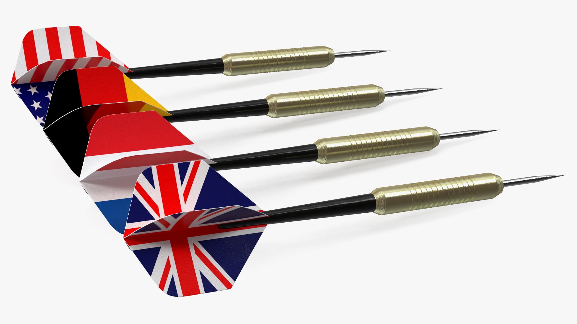 International Flag Themed Darts Set 3D Model - TurboSquid 2211803