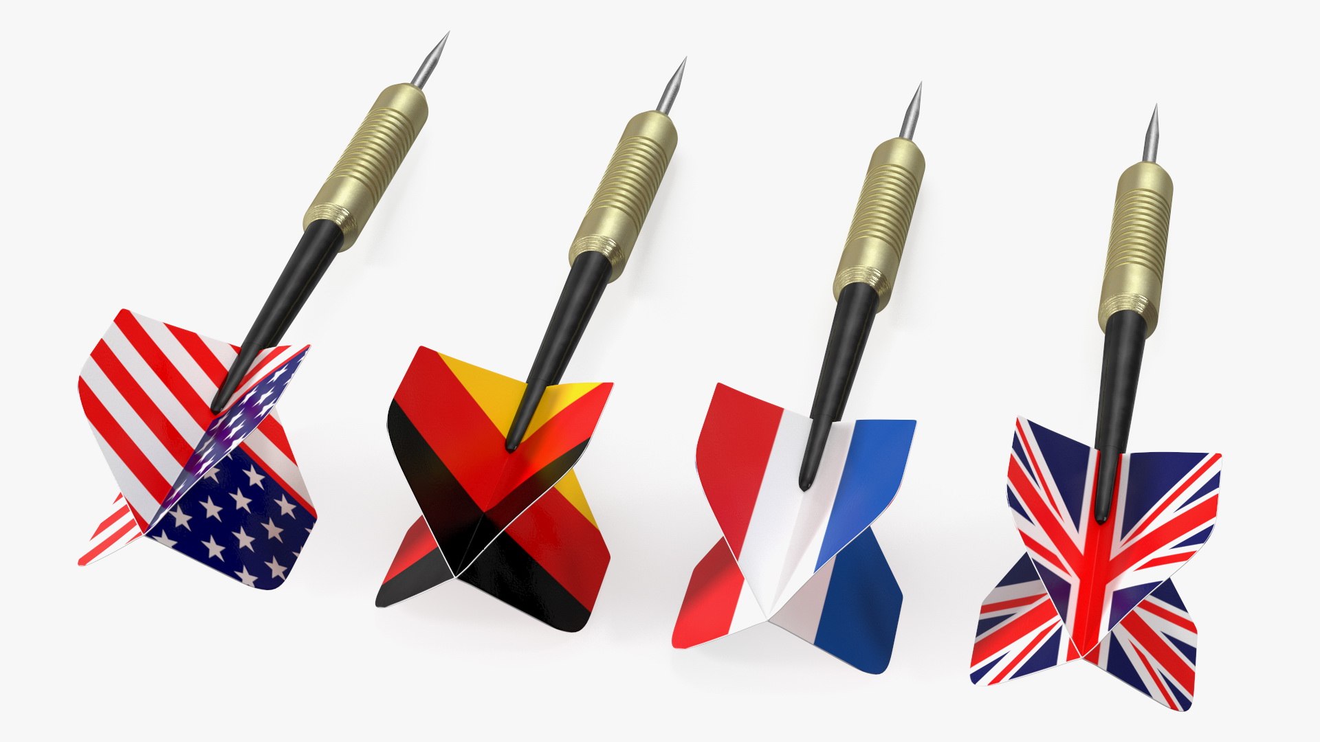 International Flag Themed Darts Set 3D Model - TurboSquid 2211803