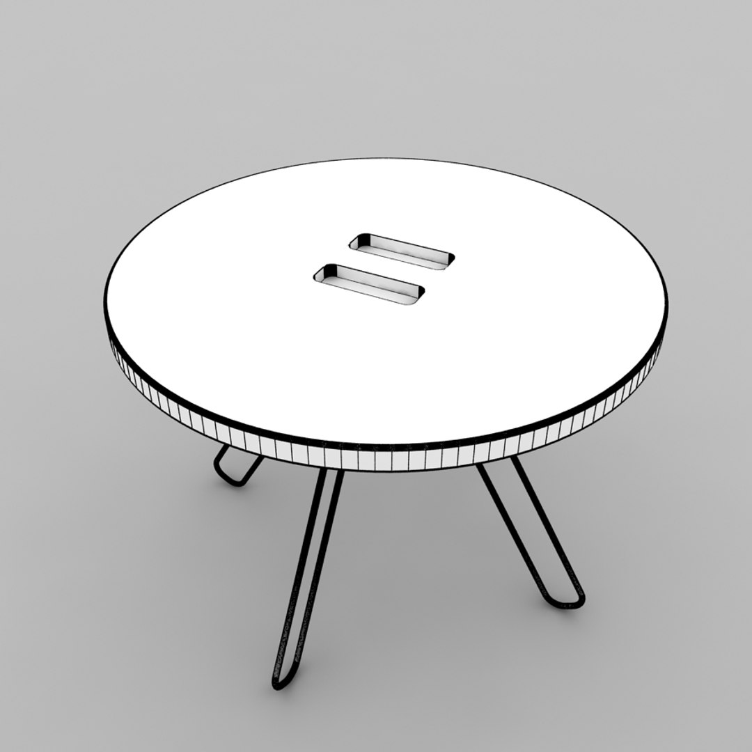 3d Model Button Coffee Table