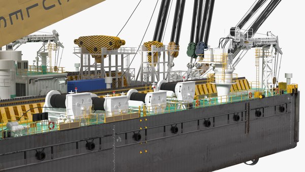 Floating Crane Ship model - TurboSquid 1874691