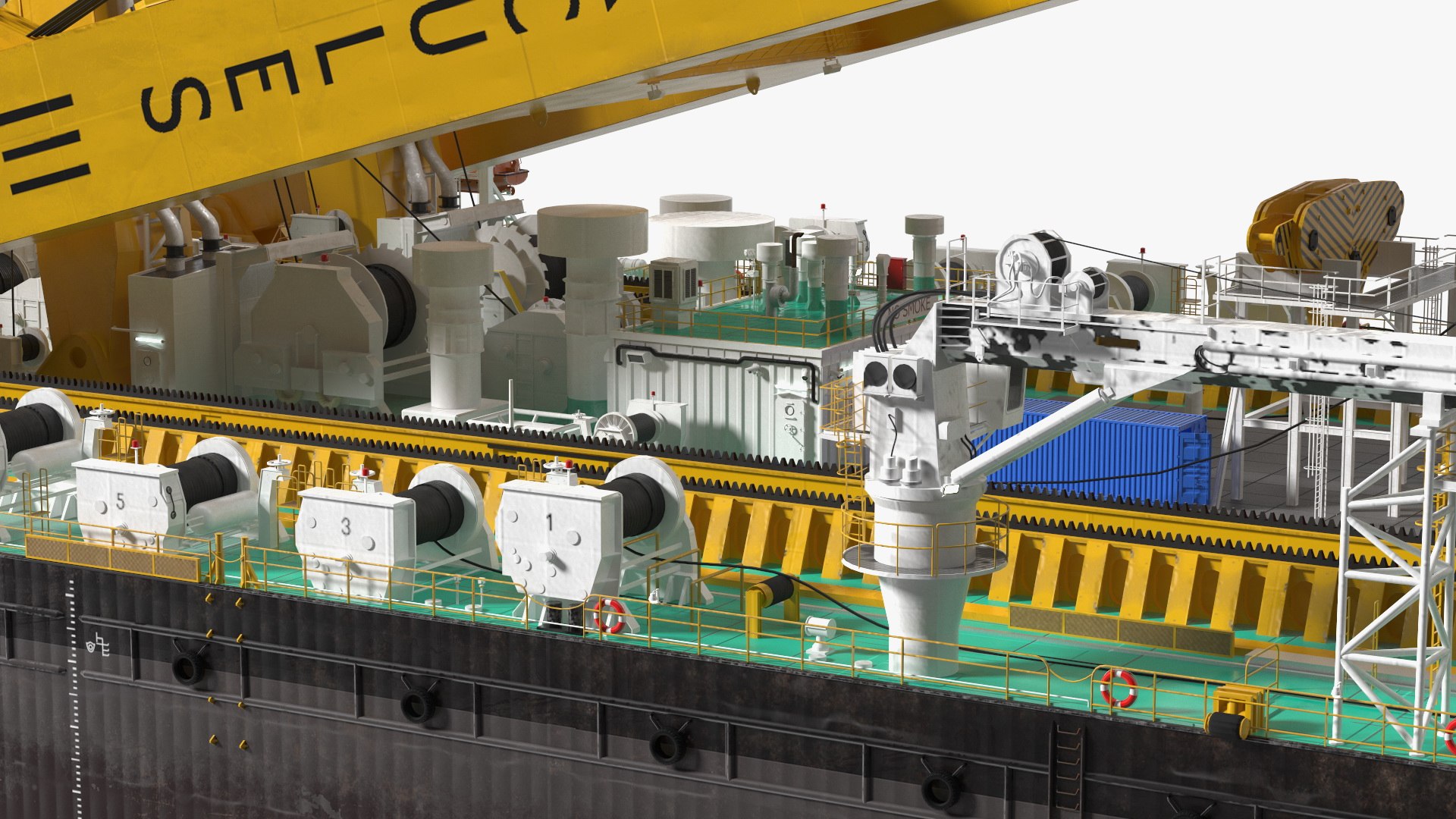 Floating Crane Ship model - TurboSquid 1874691