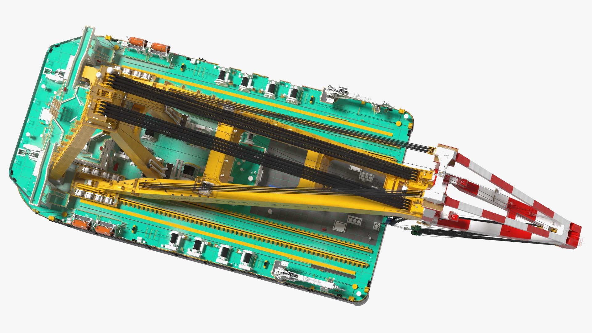 Floating Crane Ship model - TurboSquid 1874691