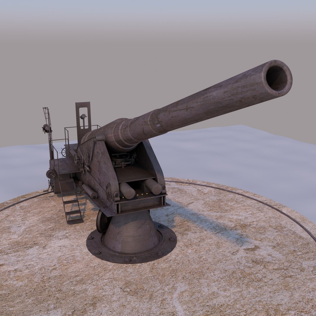 Krupp Cannon 3D - TurboSquid 1324156