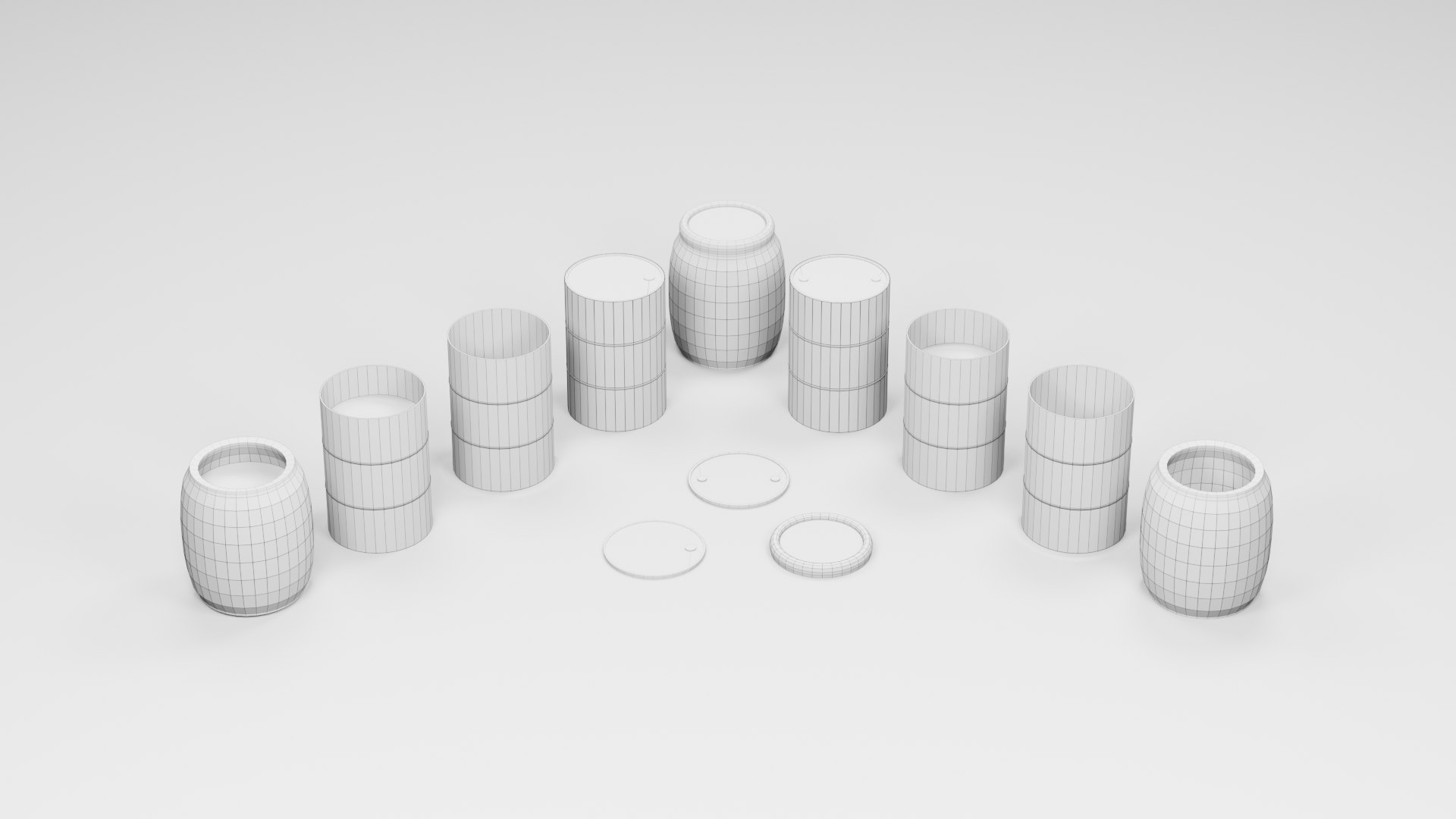 Free Polygon Barrels Model - TurboSquid 2043395