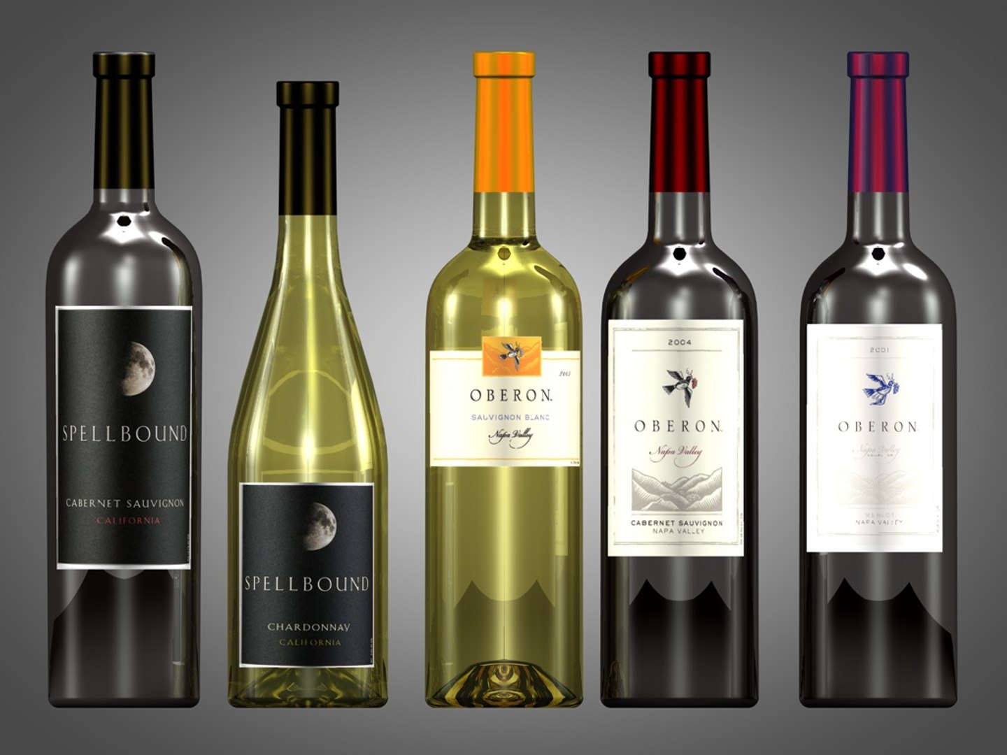 3d Model Of Bottles Folio Wines