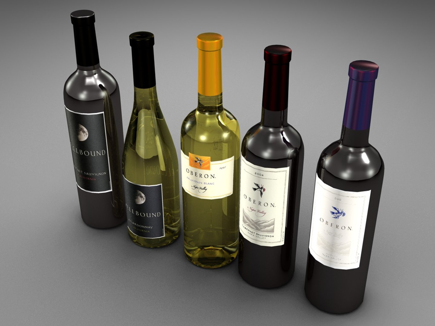 3d Model Of Bottles Folio Wines
