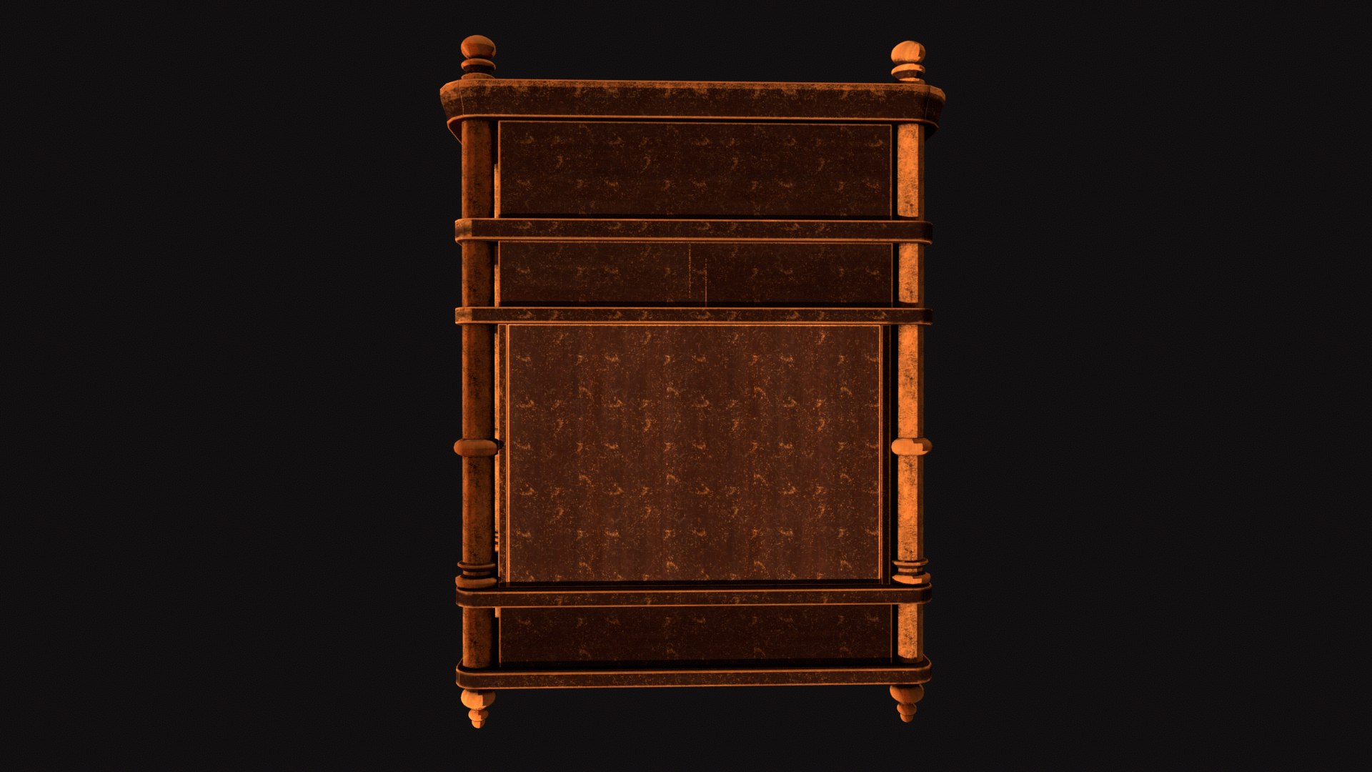 3D Medieval Wall Cabinet 02 Model - TurboSquid 2310189