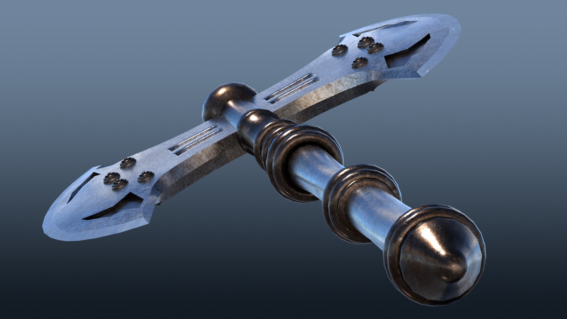Medieval Double Axe 3D Model - TurboSquid 2250896