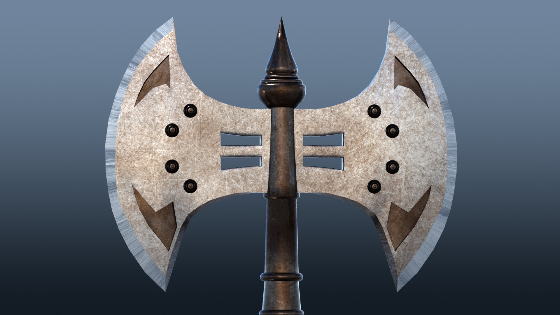 Medieval Double Axe 3D Model - TurboSquid 2250896