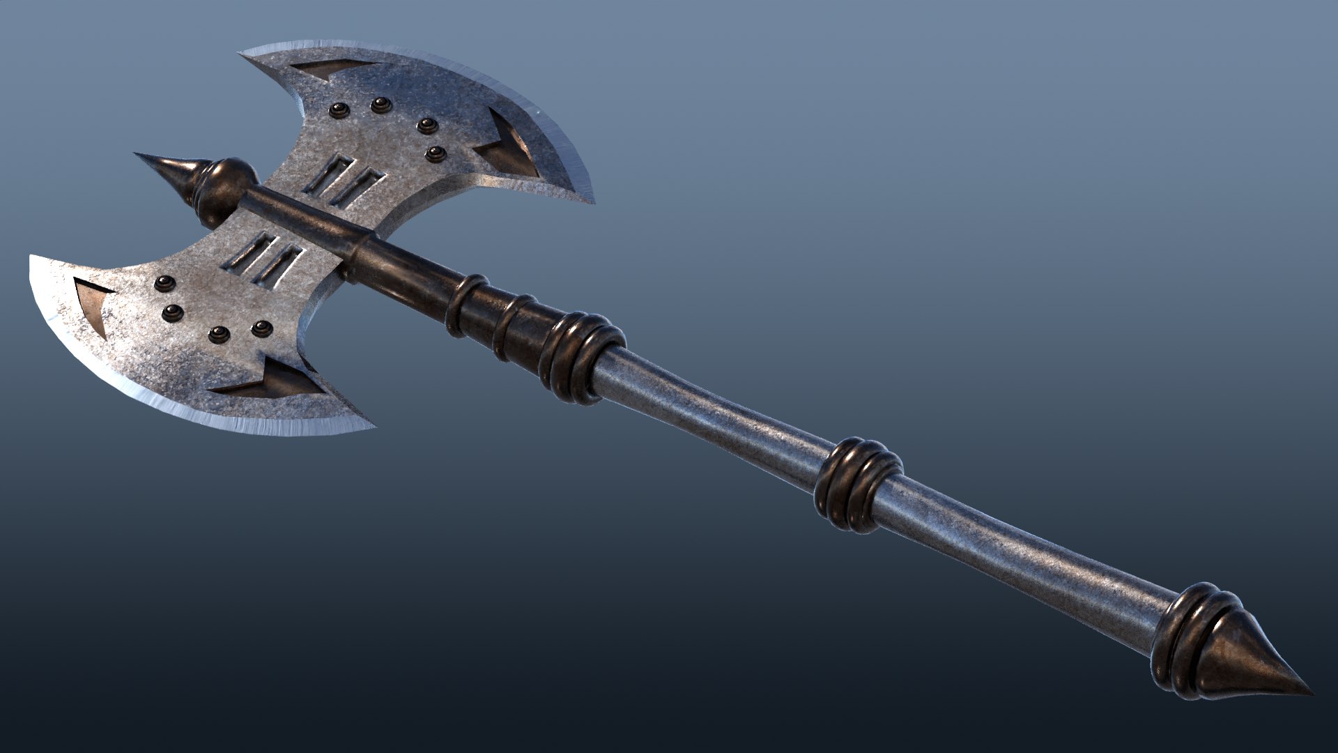 Medieval Double Axe 3D Model - TurboSquid 2250896