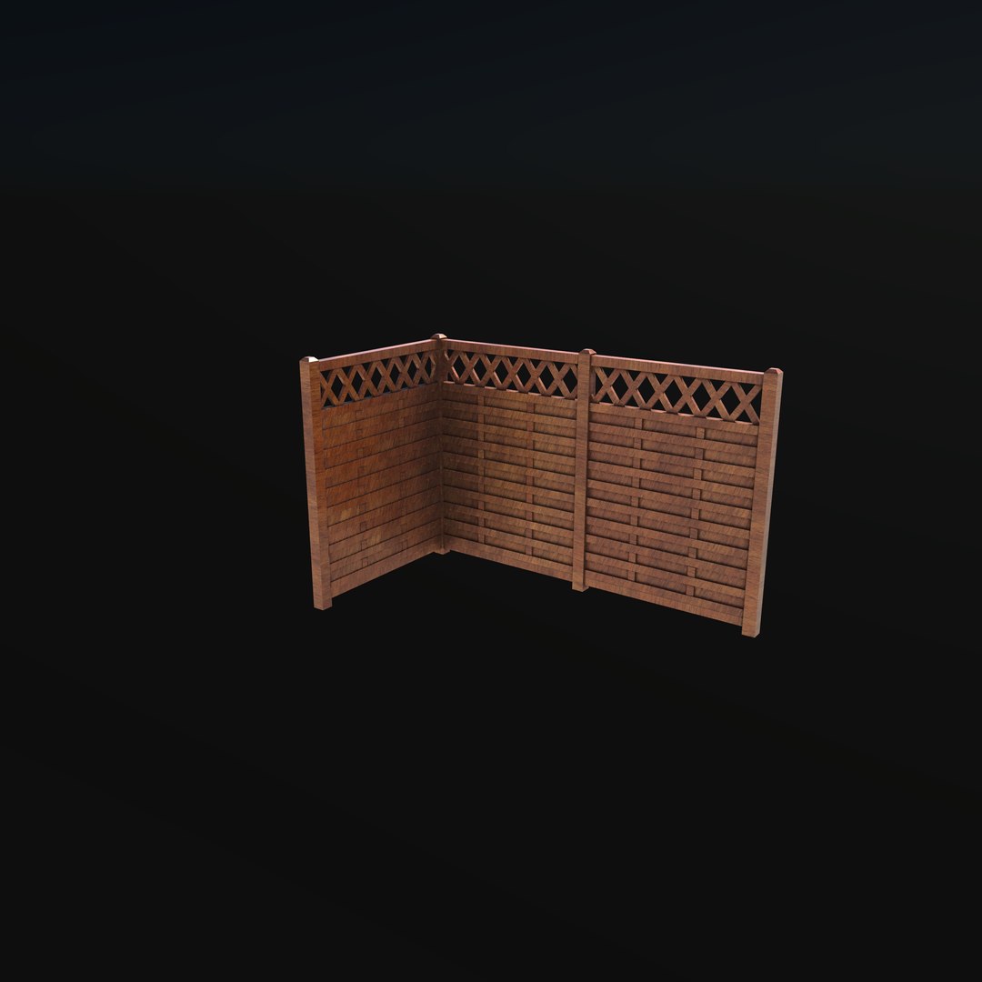 3D Modular Wooden Fance 3D Model - TurboSquid 2347408